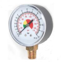 China 0 To 160 PSI Truck Air Tyre Pressure Gauge Manometer 1/4 Npt Colored Dial for sale
