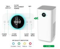 China Home UV HEPA Air Purifier Low Noise 3 Stage Filtration CADR 580m3/H for sale