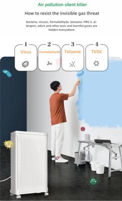 China OEM Floor Standing Air Purifier H13 Hepa Filter UV Air Purifier For Large Home for sale