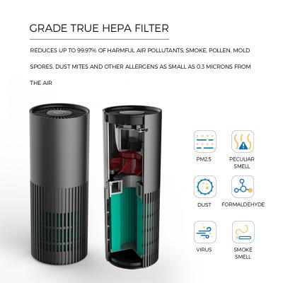 China H13 True HEPA Filter Desktop Air Purifier Cold Cathode Ultraviolet Light for sale