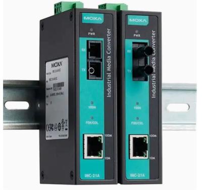 China MOXA IMC-21A-S-SC-T Industrial Media Converter 10/100BaseT to 100BaseFX Single Mode SC 40km for sale