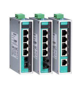 China MOXA EDS-205A 5 Port Unmanaged Industrial Ethernet Switch Redundant Dual DC Power Inputs 10/100 Mbps for sale