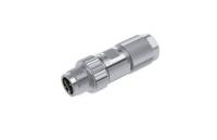 China Shielded M12-A04-FP 4 Pin Male Panel Mount M12 Circular Connectors Solder Plug for sale