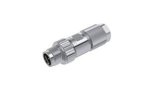 China Shielded M12-A04-FP 4 Pin Male Panel Mount M12 Circular Connectors Solder Plug for sale