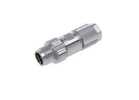 China Waterproof M12-A04-FP Male Panel Mount Solder Plug Shielded M12 Circular Connectors for sale
