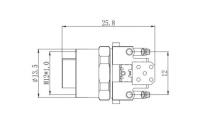 China M12-D4-KP-L D-Coding 4 Pin Female Long Body Right Angle M12 Circular Connectors for sale
