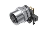 China M12-D4-KP-L D-Coding 4 Pin Female Long Body Right Angle M12 Circular Connectors for sale