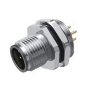 China M12-A03-ST Straight Male Panel Mount M12 Circular Connectors PCB Pin Receptacle for sale
