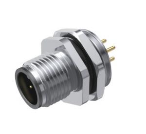 China M12-A03-ST Straight Male Panel Mount M12 Circular Connectors PCB Pin Receptacle for sale