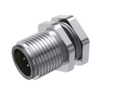 China M12-A03-FT Double Ended Solder Panel Mount M12 Circular Connectors 3 Pin Plug for sale