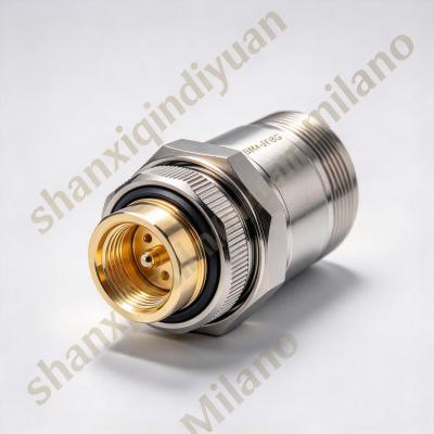 China BMA-JFD8G High Frequency Microwave Connectors BMA K Series Four Hole Flange Gold Plated Male for sale