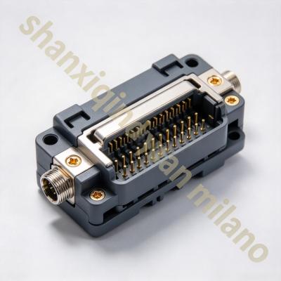 China 09021647921 DIN 41612 PCB Connectors Type B Male 64 Pin Right Angle Solder for Eurocard Rack for sale
