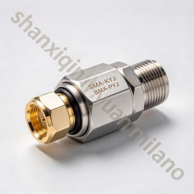 China SMA/BMA-KYJ High Frequency Microwave Connectors SMA Bulkhead Female to BMA Male Adapter for sale