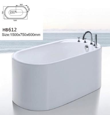 China Bathtubs, freestanding Bathtub without faucet , hand shower HB612 for sale