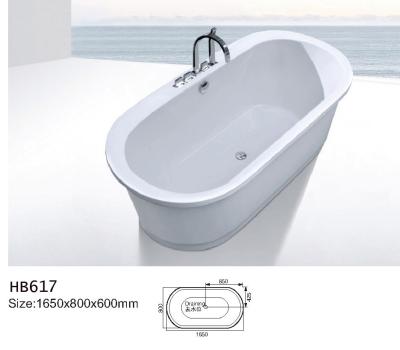 China Bathtubs, freestanding Bathtub without faucet , hand shower HB617 for sale
