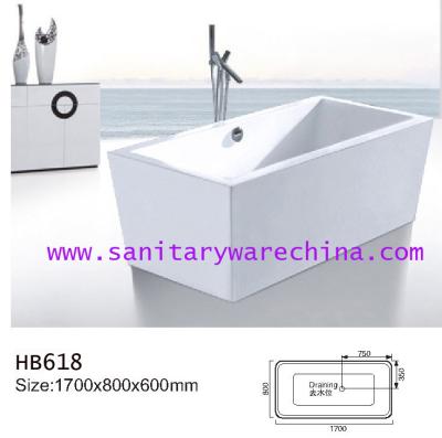 China Bathtubs, freestanding Bathtub without faucet , hand shower HB618 for sale
