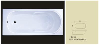 China Acrylic bathtub, simple bathtub, common bathtub,sanitary ware, bathroom bath tub HDL-18 for sale