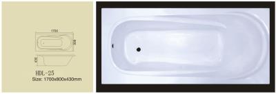 China Acrylic bathtub, simple bathtub, common bathtub,sanitary ware, bathroom bath tub HDL-25 for sale