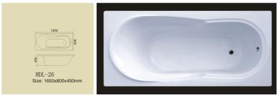 China Acrylic bathtub, simple bathtub, common bathtub,sanitary ware, bathroom bath tub HDL-26 for sale