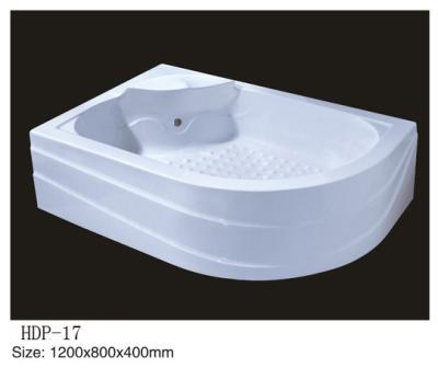 China Acrylic shower tray, shower basin,acrylic shower base HDP-17 1200X800X400 for sale