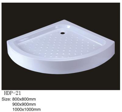 China Acrylic shower tray, shower basin,acrylic shower base HDP-21 900X900,800X800,1000X1000 for sale