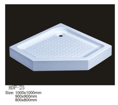 China Acrylic shower tray, shower basin,acrylic shower base HDP-25 900X900,800X800,1000X1000 for sale