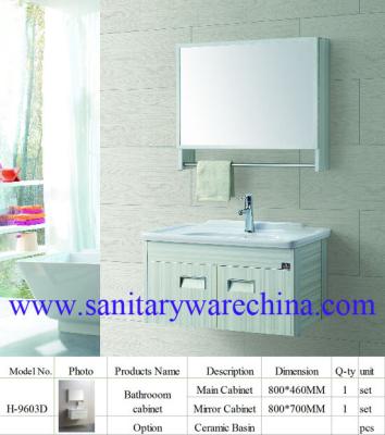 China Modern Alunimun bathroom cabinet / aluminum alloy bathroom cabinet/Mirror Cabinet /H-9603D for sale