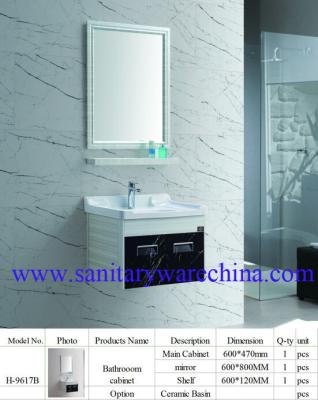 China Modern Alunimun Bathroom Vanity/ aluminum alloy bathroom cabinet/Mirror Cabinet /H-9617B for sale