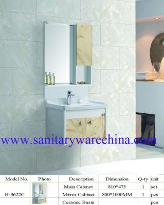 China Modern Alunimun Bathroom Vanity/ aluminum alloy bathroom cabinet/Mirror Cabinet /H-9622C for sale