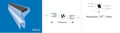 China Sealing Strips/waterproof magnetic strips/shower door seals/PVC Magnetic Seal 008A2 for sale