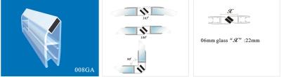 China Sealing Strips/waterproof magnetic strips/shower door seals/PVC Magnetic Seal 008GA for sale