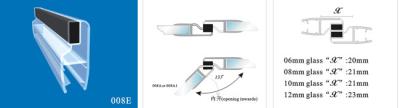 China Sealing Strips/waterproof magnetic strips/shower door seals/PVC Magnetic Seal 008E for sale
