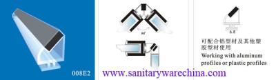 China Sealing Strips/waterproof magnetic strips/shower door seals/PVC Magnetic Seal 008E2 for sale