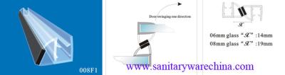 China Sealing Strips/waterproof magnetic strips/shower door seals/PVC Magnetic Seal 008F1 for sale