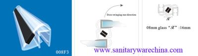 China Sealing Strips/waterproof magnetic strips/shower door seals/PVC Magnetic Seal 008F3 for sale