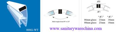 China Sealing Strips/waterproof magnetic strips/shower door seals/PVC Magnetic Seal 008G-WT for sale