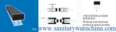 China Sealing Strips/waterproof magnetic strips/shower door seals/PVC Magnetic Seal 7X9 for sale