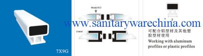 China Sealing Strips/waterproof magnetic strips/shower door seals/PVC Magnetic Seal 7X9G for sale