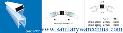 China Sealing Strips/waterproof magnetic strips/shower door seals/PVC Magnetic Seal 008G1-WT for sale