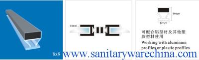 China Sealing Strips/waterproof magnetic strips/shower door seals/PVC Magnetic Seal 8X9 for sale