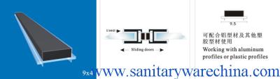 China Sealing Strips/waterproof magnetic strips/shower door seals/PVC Magnetic Seal 9X4 for sale
