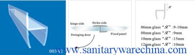China Sealing Strips/waterproof strips/shower door seals/PVC Seal 003A2 for sale