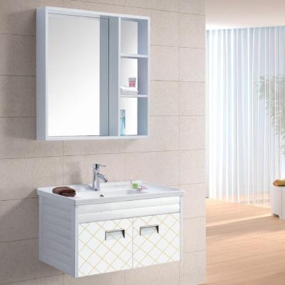 China Modern Alunimun Bathroom Vanity/ all aluminum bathroom cabinet/Mirror Cabinet /DB-8132A 800X460mm for sale