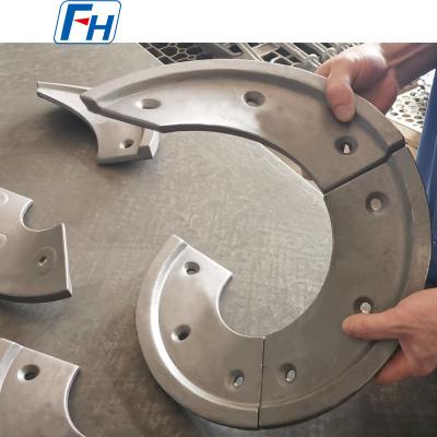 China Concrete Mixer Wear Blades (Arc Type Multi-Hole) | FH® Ni Hard Cast Iron Wear Parts for sale