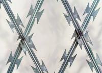 China Galvanized Anti Corrosive Concertina Razor Wire Roll 8m-12m Length / Coil Acid resisting for sale