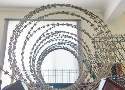 China Anti Climbing Single Double Spiral Concertina Razor Wire BTO-22 BTO-30 Size for sale