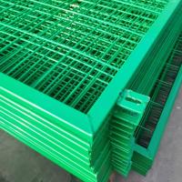 China PVC Coated 3D Curved Welded Wire Mesh Fence For Farm With Peach Square Round Post for sale