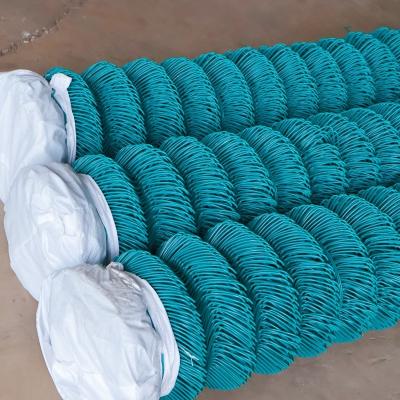 China Green Plastic Coated Chain Link Fencing Hot Dipped Diamond Wire Mesh  Anti corrosion and anti rust for sale
