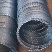 China Galvanized 550mm 600mm Flat Security Fencing Razor Wire Concertina Barbed Wire Fencing for sale