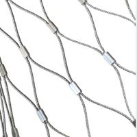 China Ferrule Flexible Stainless Steel Animal Wire Rope Mesh For Anti Falling for sale